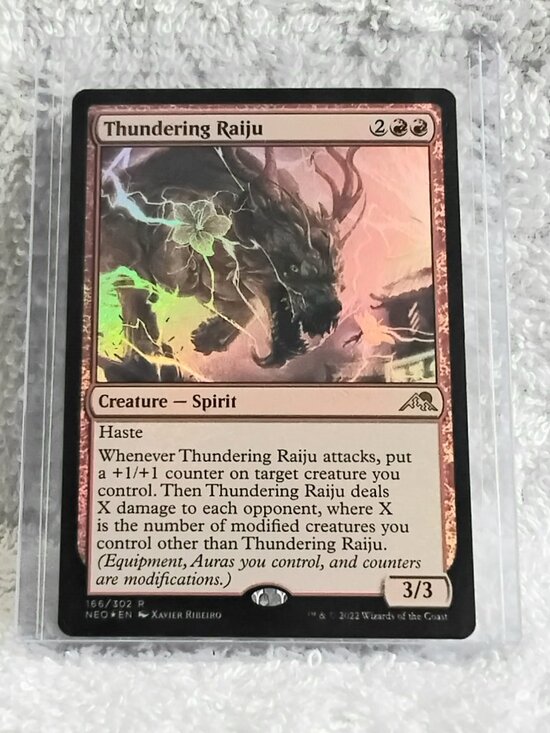 Magic: The Gathering | Toys | 52 Mint 2022 Mtg Thundering Raiju Rare ...